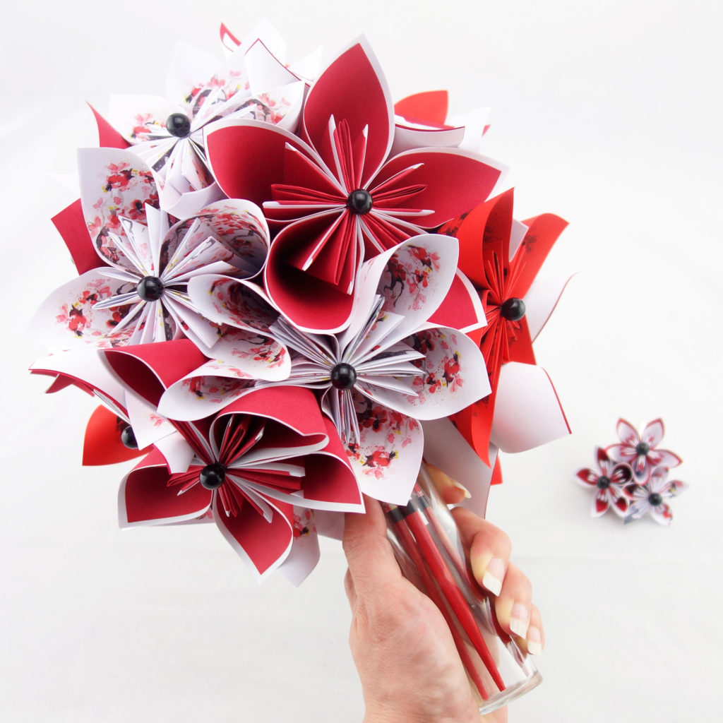 Bouquet mariage origami - Soligami : Bouquets de mariée origami
